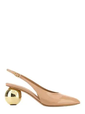 FERRAGAMO 70mm Tessie Sphere-heel Slingback Pumps - Neutrals