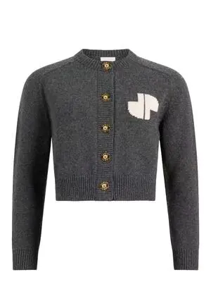 PATOU Intarsia-embellished Cardigan - Grey