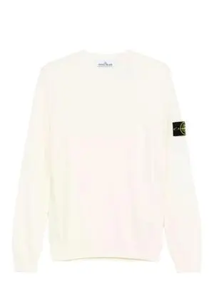 Stone Island Logo Patch Crew-neck Sweater - Neutrals