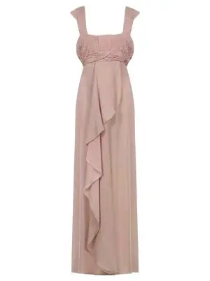 Valentino Garavani Embroidered Frill Maxi Dress - Pink