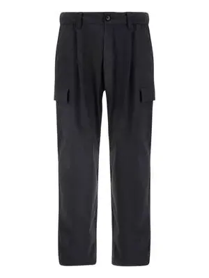Herno Pleated Cargo Pants - Black