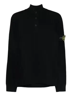Stone Island Compass Badge Sweater - Black