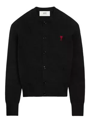 Ami De Coeur Wool Cardigan - Black
