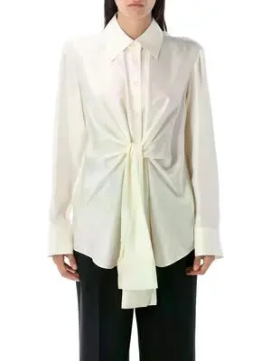 RÓHE Knotted Shirt - Neutrals