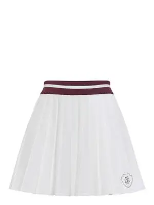 Brunello Cucinelli Pleated Mini Skirt - White