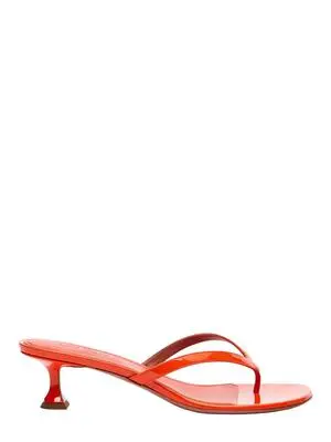 Amina Muaddi Patent Leather Sandals - Orange