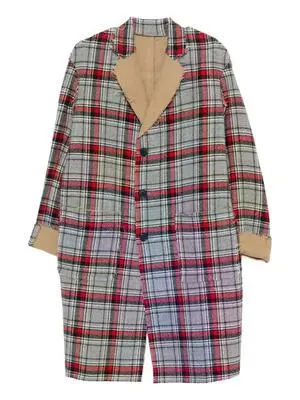 R13 Plaid Coat - Grey