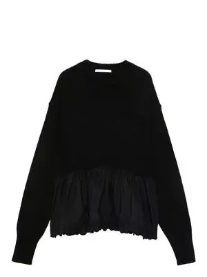 Cecilie Bahnsen Sweater With Ruffle - Black