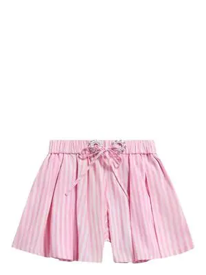 AREA Pleated Striped Shorts - Pink