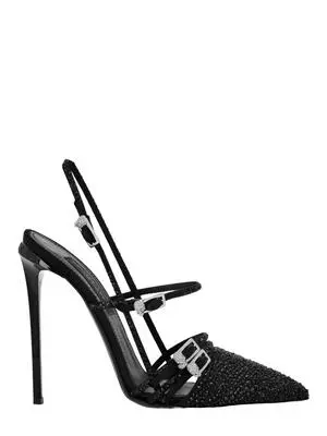 Philipp Plein 120mm Slingback Pumps - Black
