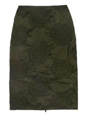 Cecilie Bahnsen Flower-motif Pencil Skirt - Green