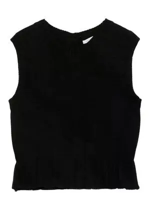 Cecilie Bahnsen Round-neck Sleeveless Top - Black