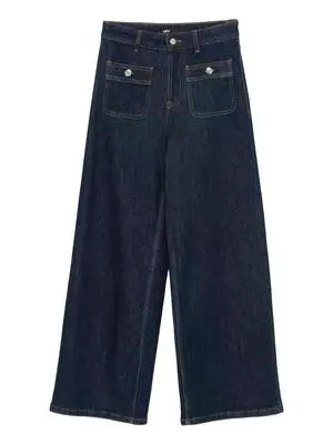 Maje Stretch Cotton Straight Leg Jeans - Blue