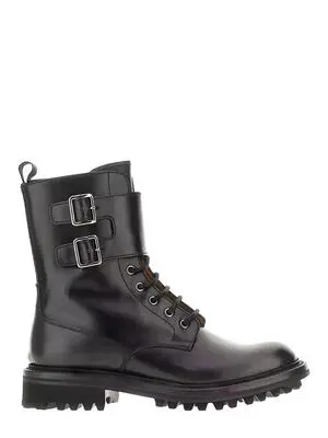 Church's Double-buckle Lace-up Boots - Black