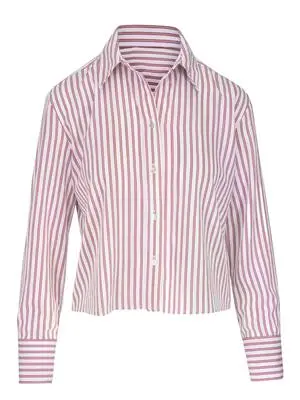 Vince Striped Button-up Shirt - Red