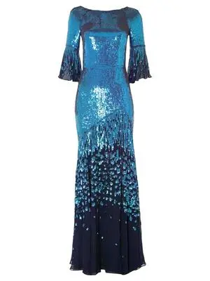 TEMPERLEY LONDON Sequin-embellished Evening Dress - Blue