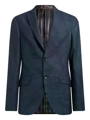 Etro Paisley-print Wool Blazer - Blue