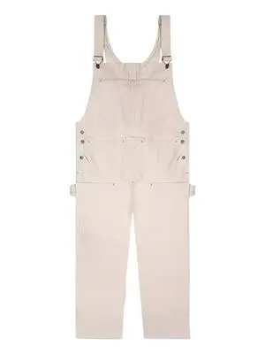 SOUTH2 WEST8 Cotton Canvas Button Overalls - Neutrals
