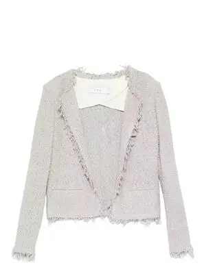 IRO PARIS Frayed Tweed Jacket - Grey