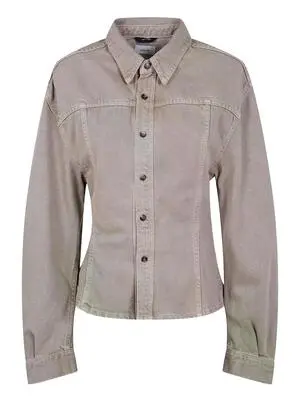 HAIKURE Button-detailed Shirt - Brown