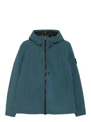 Stone Island Hooded Zip-front Jacket - Blue