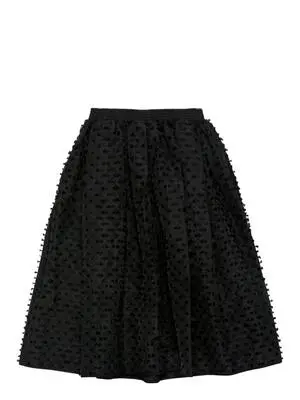 Cecilie Bahnsen Pleated A-line Skirt - Black