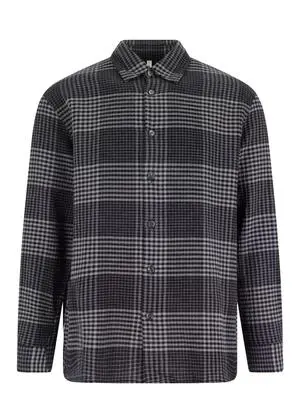 SUNFLOWER Checked Long-sleeved Shirt - Grey