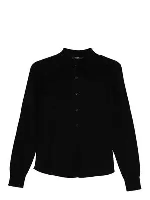 Seventy Button-fastening Wool Blouse - Black