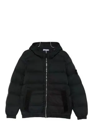 Stone Island Hooded Padded Coat - Black