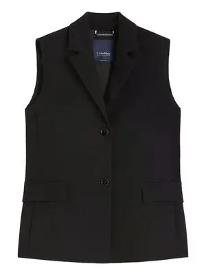 Max Mara Notched-lapels Waistcoat - Black
