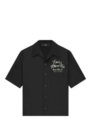 Amiri Embroidered Short-sleeve Shirt - Black