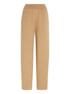 Johnstons Of Elgin Cashmere-blend Double-faced Trousers - Brown