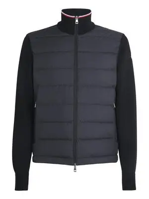 Moncler Cotton Down-front Cardigan - Black