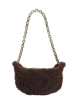 Fabiana Filippi Shearling Shoulder Bag - Brown