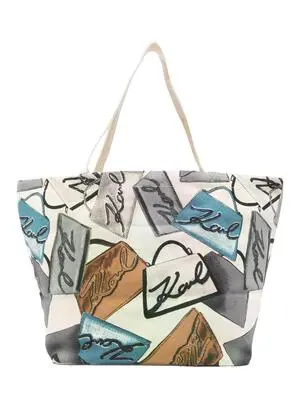 Karl Lagerfeld Logo-print Tote Bag - Neutrals