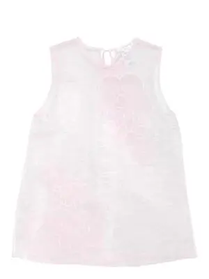 Cecilie Bahnsen Floral-embellished Sleeveless Top - Pink