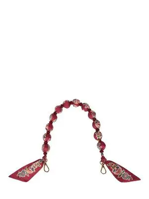 Etro Fabric-sphere Beaded Bag Strap - Red