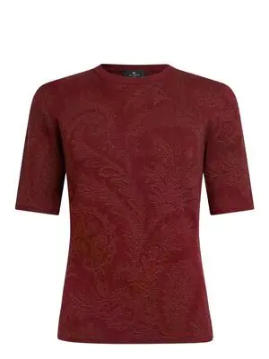 Etro Paisley-jacquard Top - Red