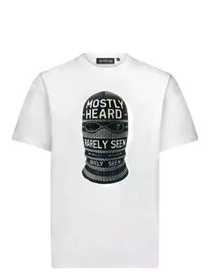 MOSTLY HEARD RARELY SEEN Ski Mask Cotton T-shirt - White