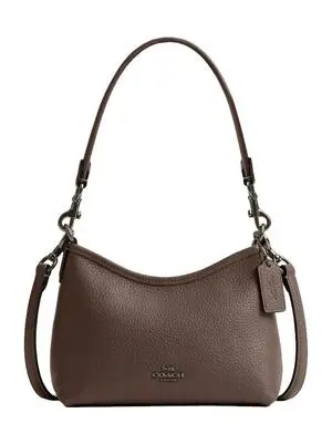 COACH® Laurel Small Shoulder Bag - Pebbled Leather/qb/dark Stone