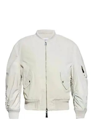 Givenchy Embroidered-logo Bomber Jacket - Neutrals