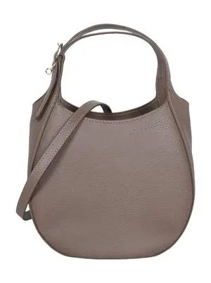 Longchamp Grained Leather Shoulder Bag - Beige