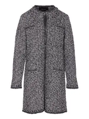 Fabiana Filippi Grey Coat With Sequins Details Grey