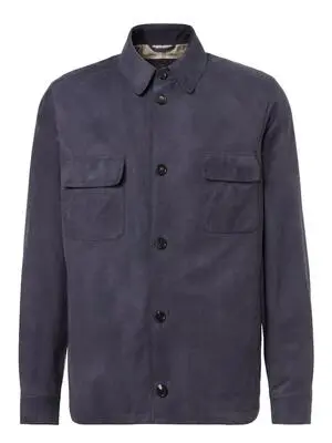 Loro Piana Suede Overshirt - Blue