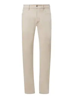 Loro Piana Cotton Straight-leg Trousers - Beige
