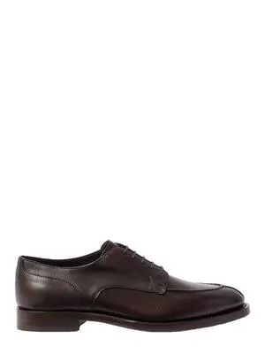 Brunello Cucinelli Leather Derby Shoes - Brown