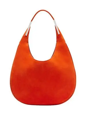 Savette Florence Small Suede Shoulder Bag - Orange