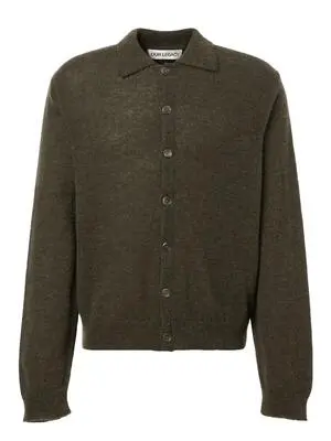 Our Legacy Evening Alpaca Wool-blend Polo Cardigan - Green