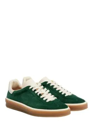 Loro Piana Tennis Walk Suede Sneakers - Green