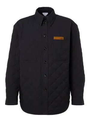 Bottega Veneta Quilted Cotton-blend Overshirt - Blue